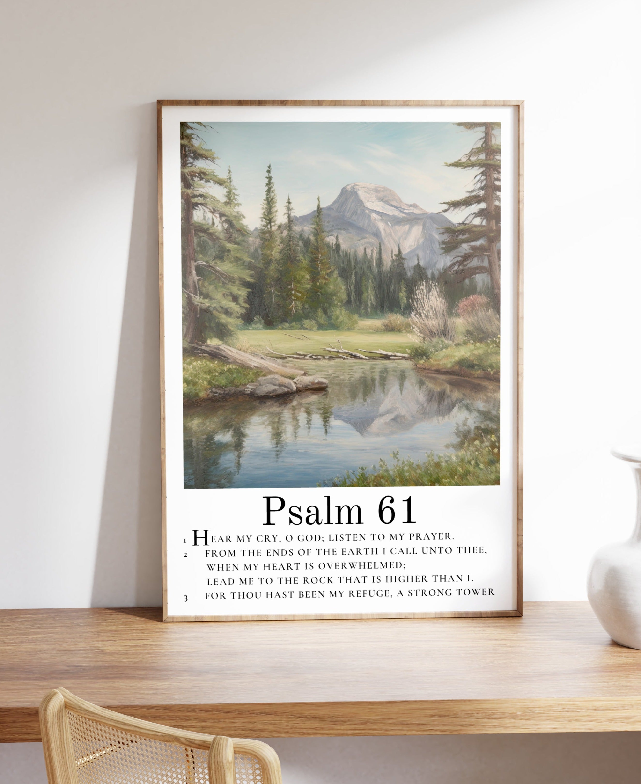 Lead Me to The Rock - Psalm 61 Scripture Wall Art - Unframed Print ...